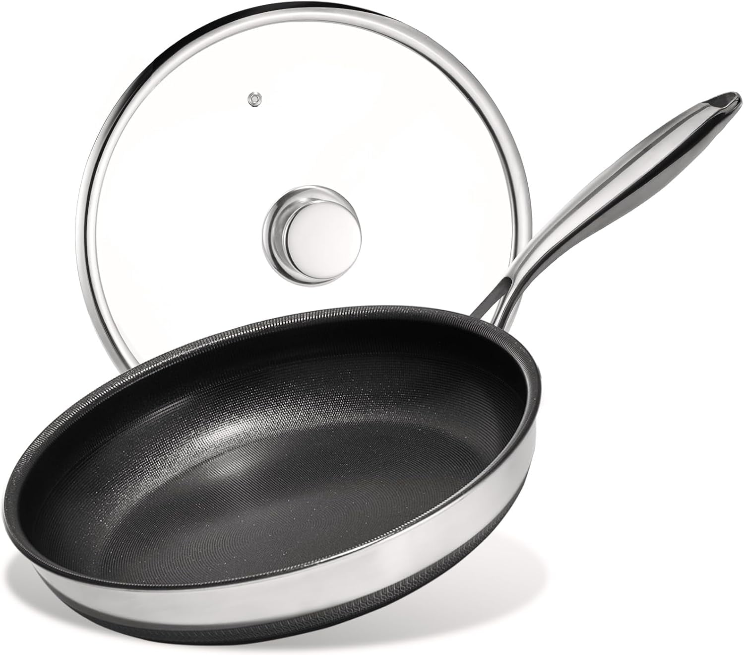 KITEXPERT Non Stick Frying Pans Set - 3 Piece (8, 10, 12") Titanium ...
