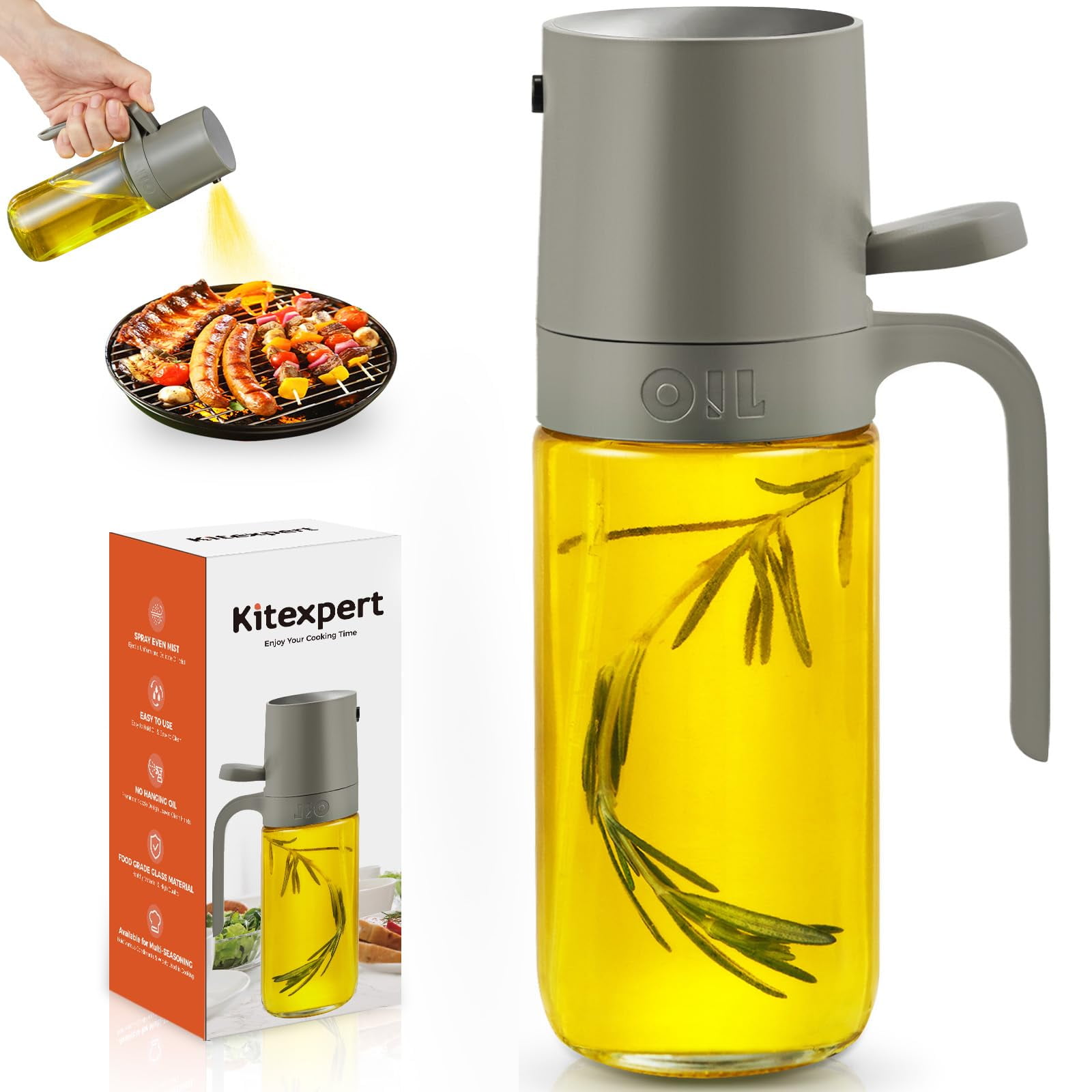 KITEXPERT Olive Oil Sprayer for Cooking - Versatile Olive Oil Spray ...