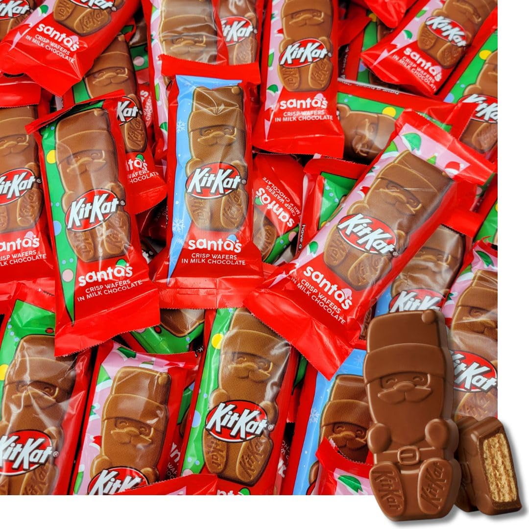 KITKAT Milk Chocolate Wafer MSF2 Snack Size, Festive Holiday Treats for ...