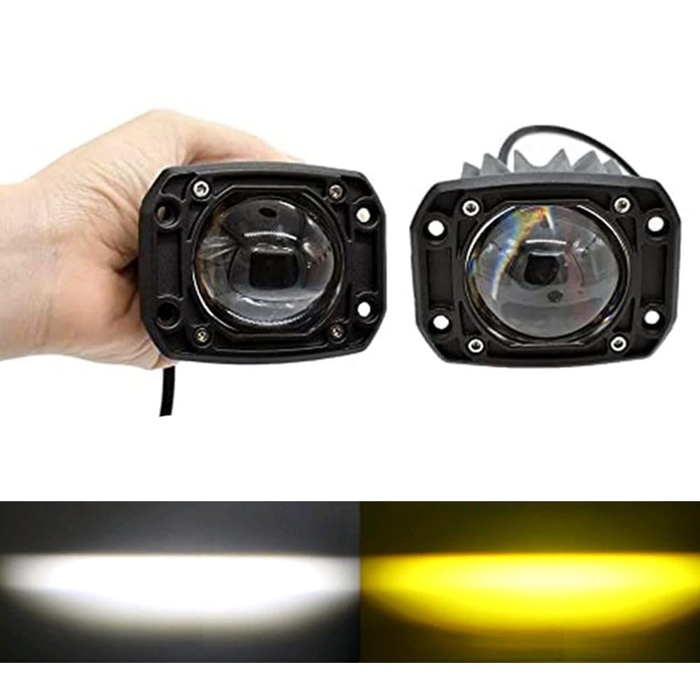 KITOCARTOP 3 Inch Flush DHF10 Mount LED Pods Light Spot Driving Off ...