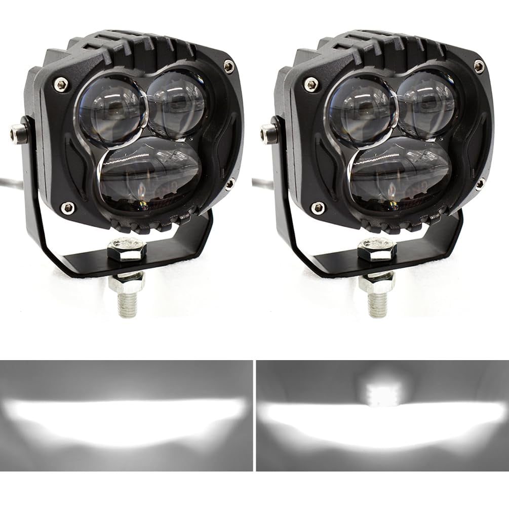 KITOCARTOP 3 Inch LED STF9 Pods Spot Driving Off Road Light 8D 70W Far ...