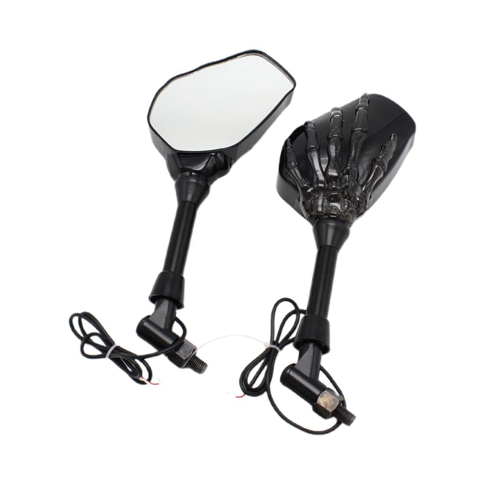 KITPIPI 2 Pcs LED Skull Skeleton Hand Claw Side Mirrors Rearview ...