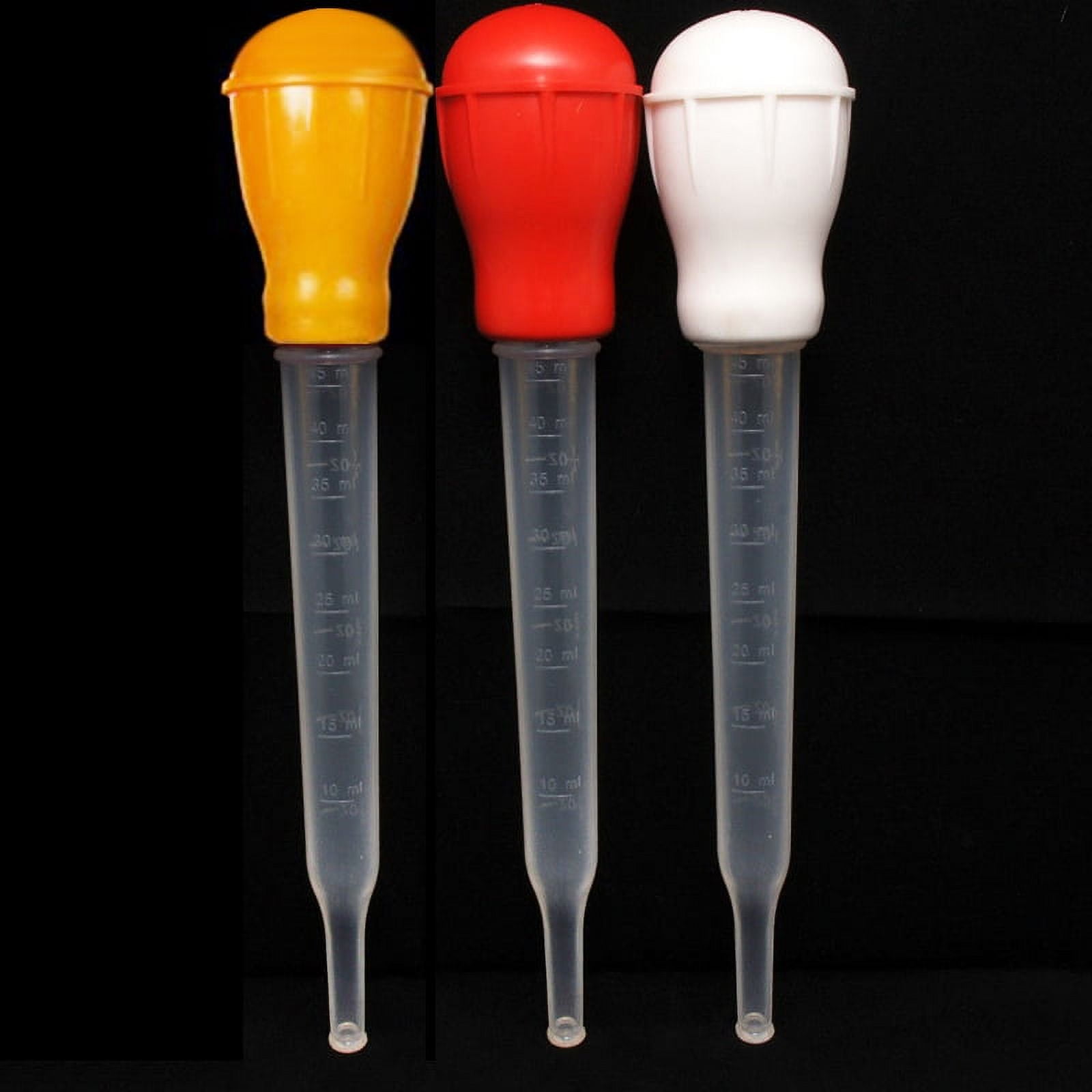 KITPIPI 3Pcs BBQ Oil Drip Tube Plastic Oil Suction Tube 30ML Butter ...