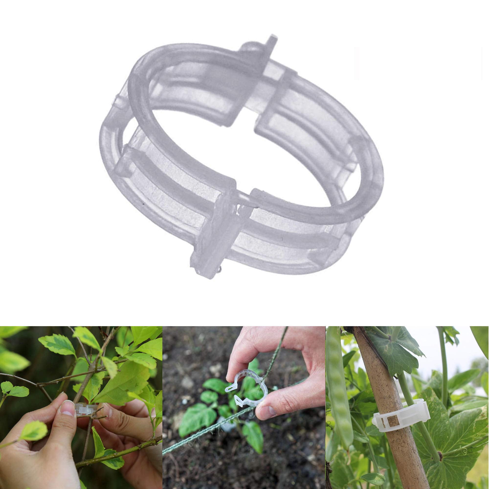 KITPIPI 50 Pcs Tomato Trellis Clips, Garden Vegetable Vine Clips, Plant ...