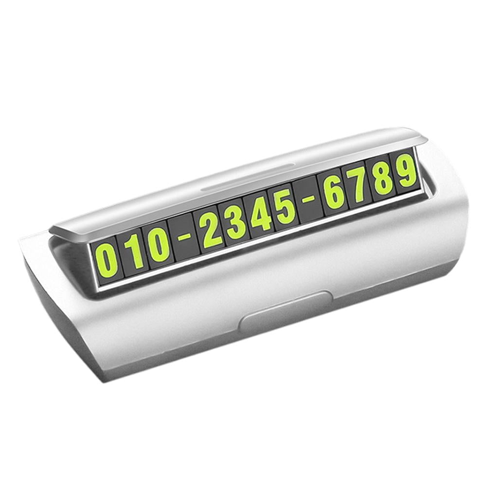 KITPIPI Car Phone Number Recorder, Temporary Parking Number Plate For ...