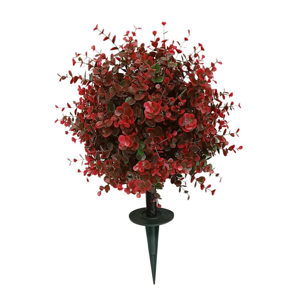 KITPIPIV 1/2pcs Artificial Rose Boxwood Topiary Ball Bush Outdoor with ...