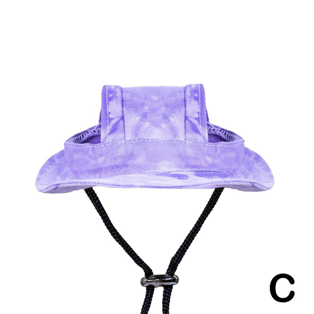 KITPIPIVO Dog Bucket Hats, Dog Round Cap with Ear Hole Adjustable ...