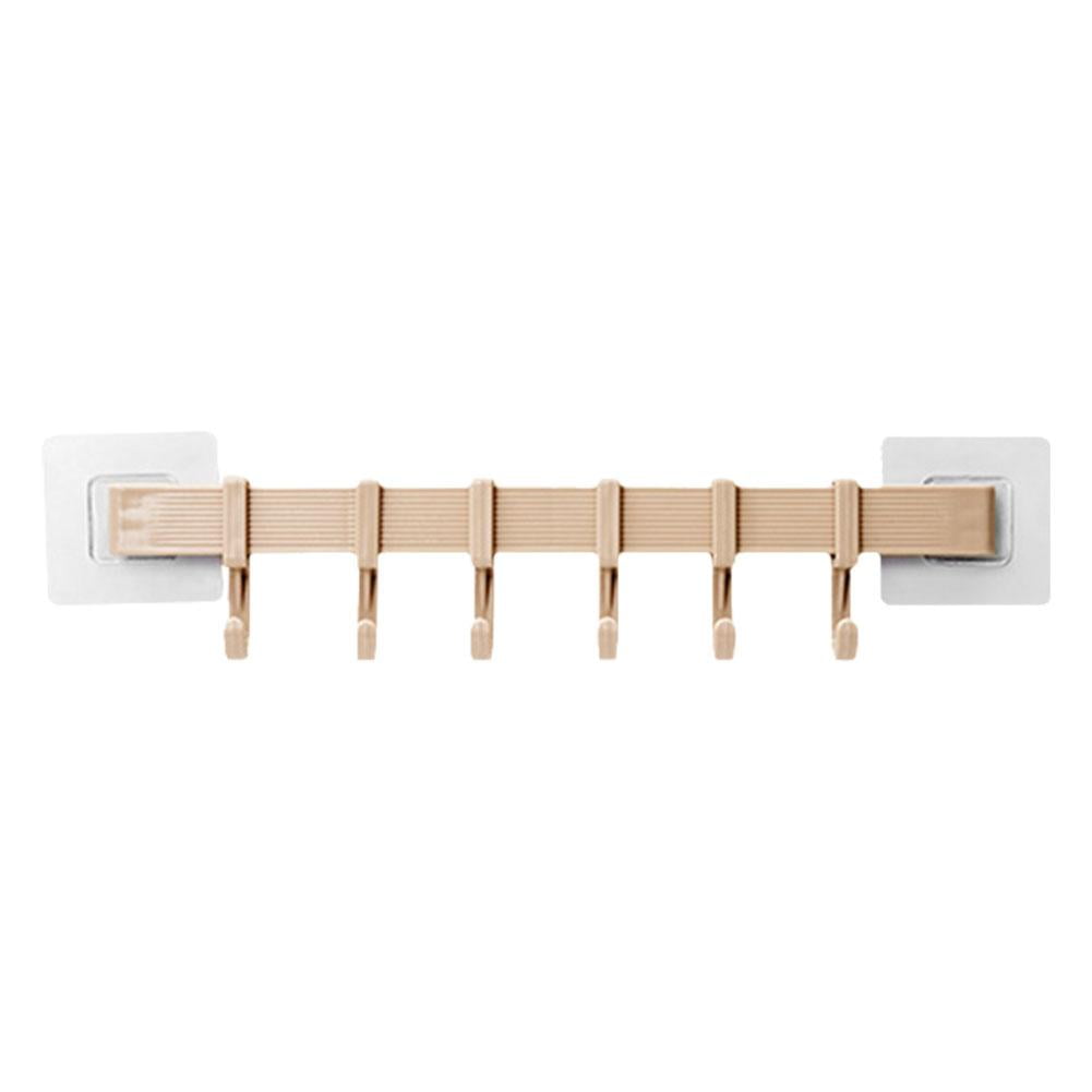 KITPIPIVO Non-marking Hook Wall Suction Plastic Six-row Hook Bathroom ...