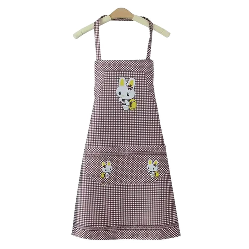 KITPIPIVO Oilproof Cartoon Aprons Women Kitchen Apron Cooking Baking ...