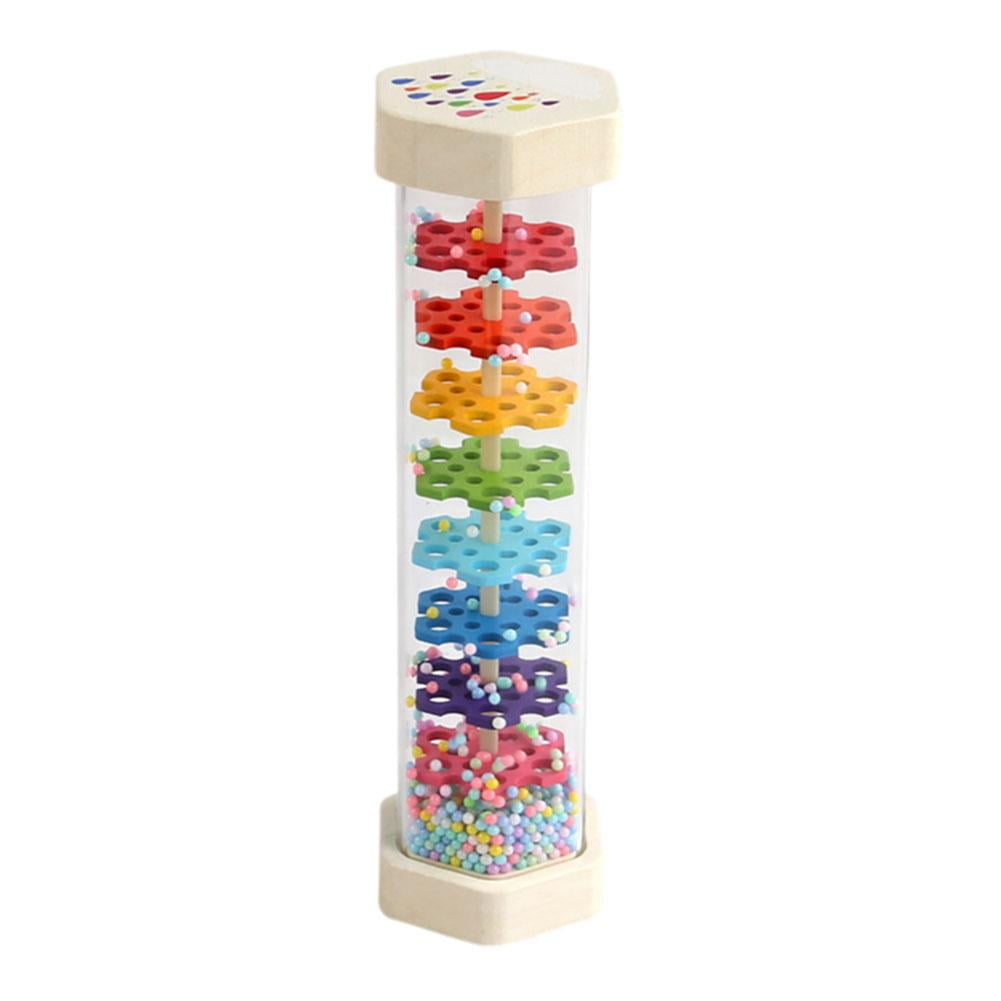 KITPIPIVO Wooden Rain Sound Simulator Rainbow Rain Stick Portable Maker ...
