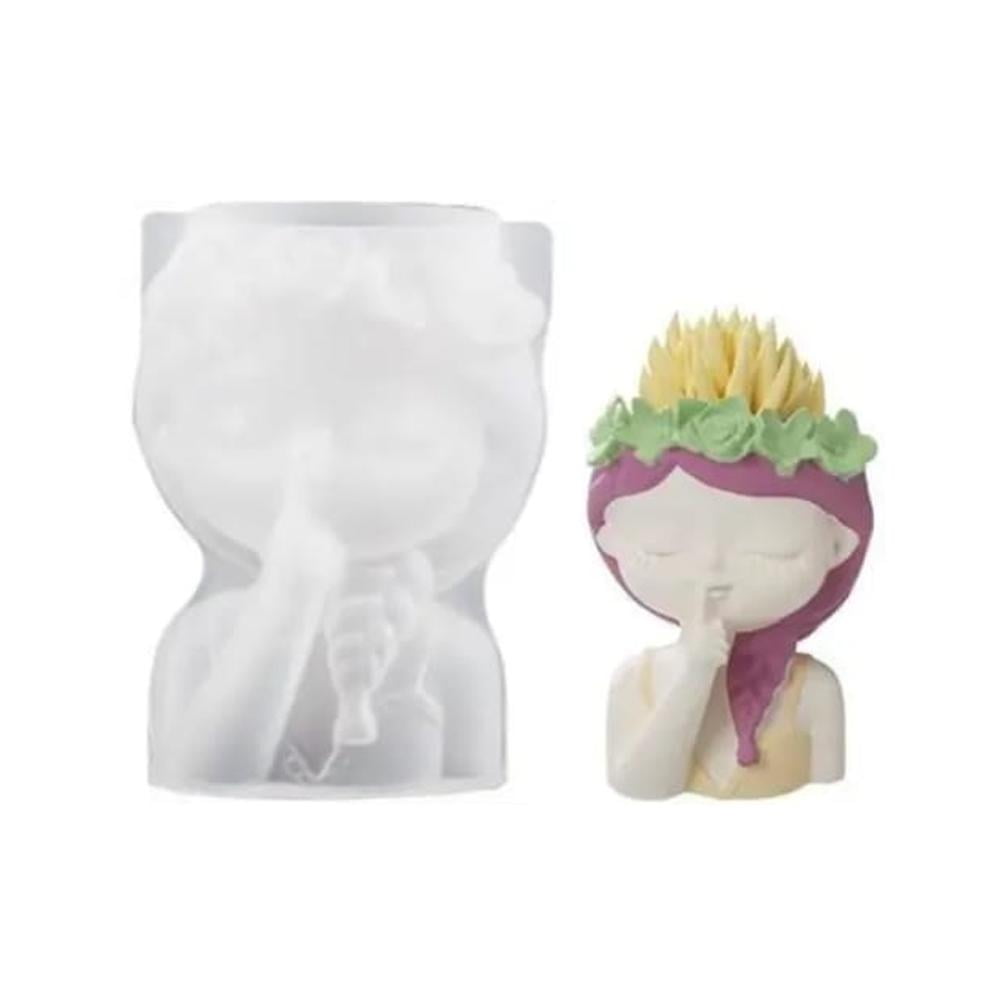 KITPIPIVOPPV Beauty Portrait Diy Epoxy Resin Mold Flower Pot Girl Vase ...