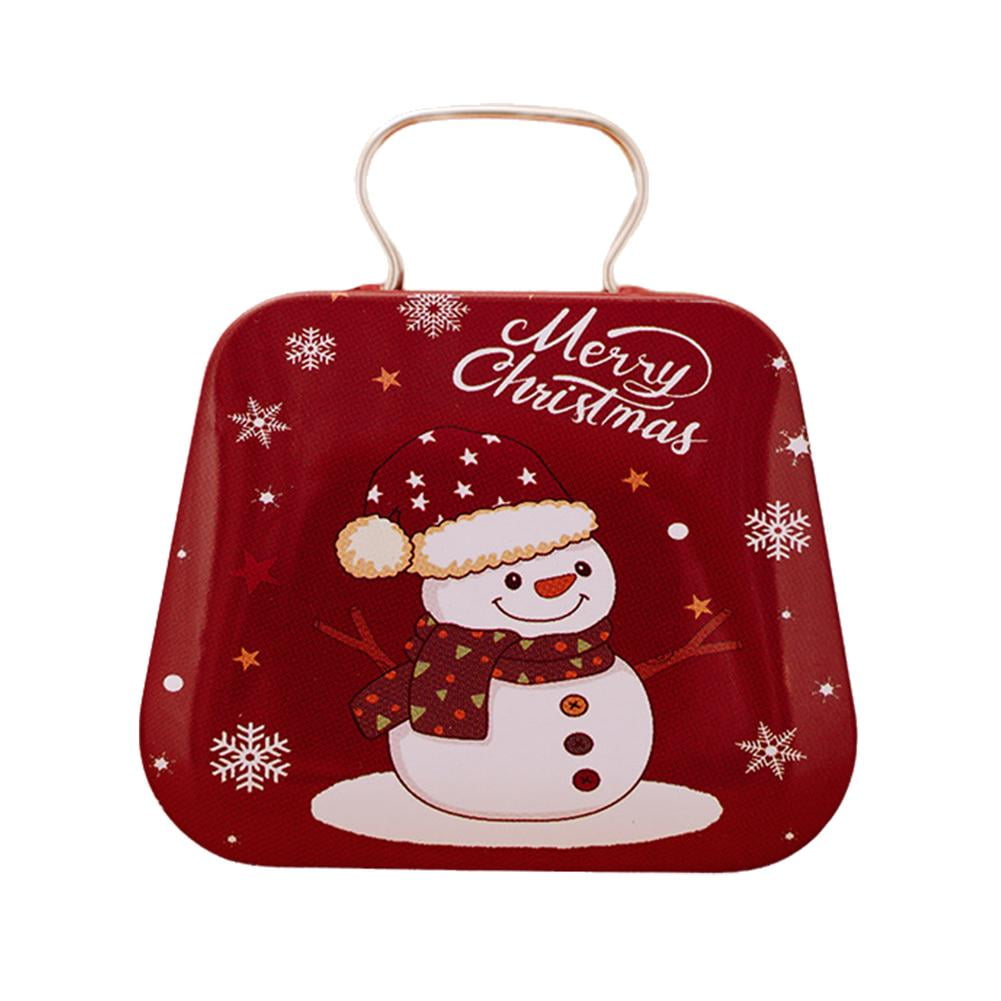 KITPIPIVOPPV Christmas Tin Gift Box Metal Candy Box Square Candy Hol ...