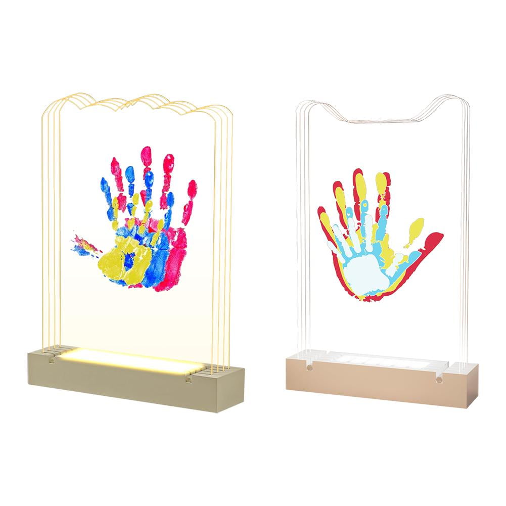 KITPIPIVOPPV DIY Family Handprint Kit, Clear Handprint Picture Frame ...