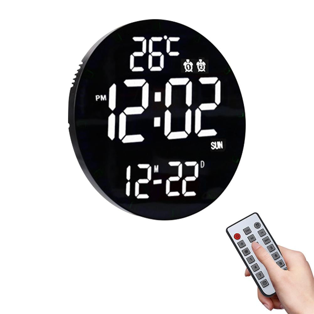 KITPIPIVOPPV Digital Wall Clocks, Digital Clock Adjustable Brightness ...