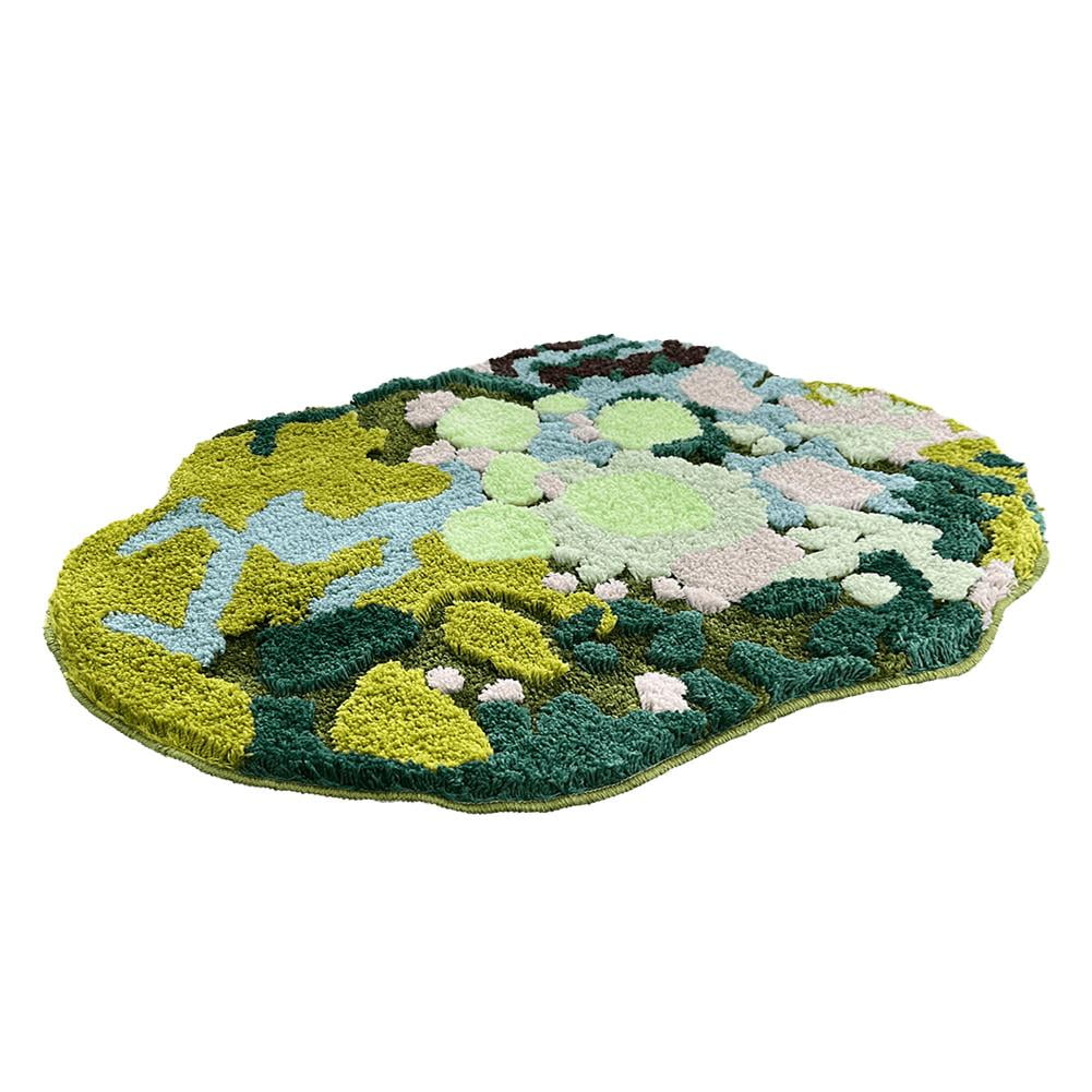 KITPIPIVOPPV Moss Rug 3D Stereo Irregular Rug Flowers Grass Moss O0K2 e ...