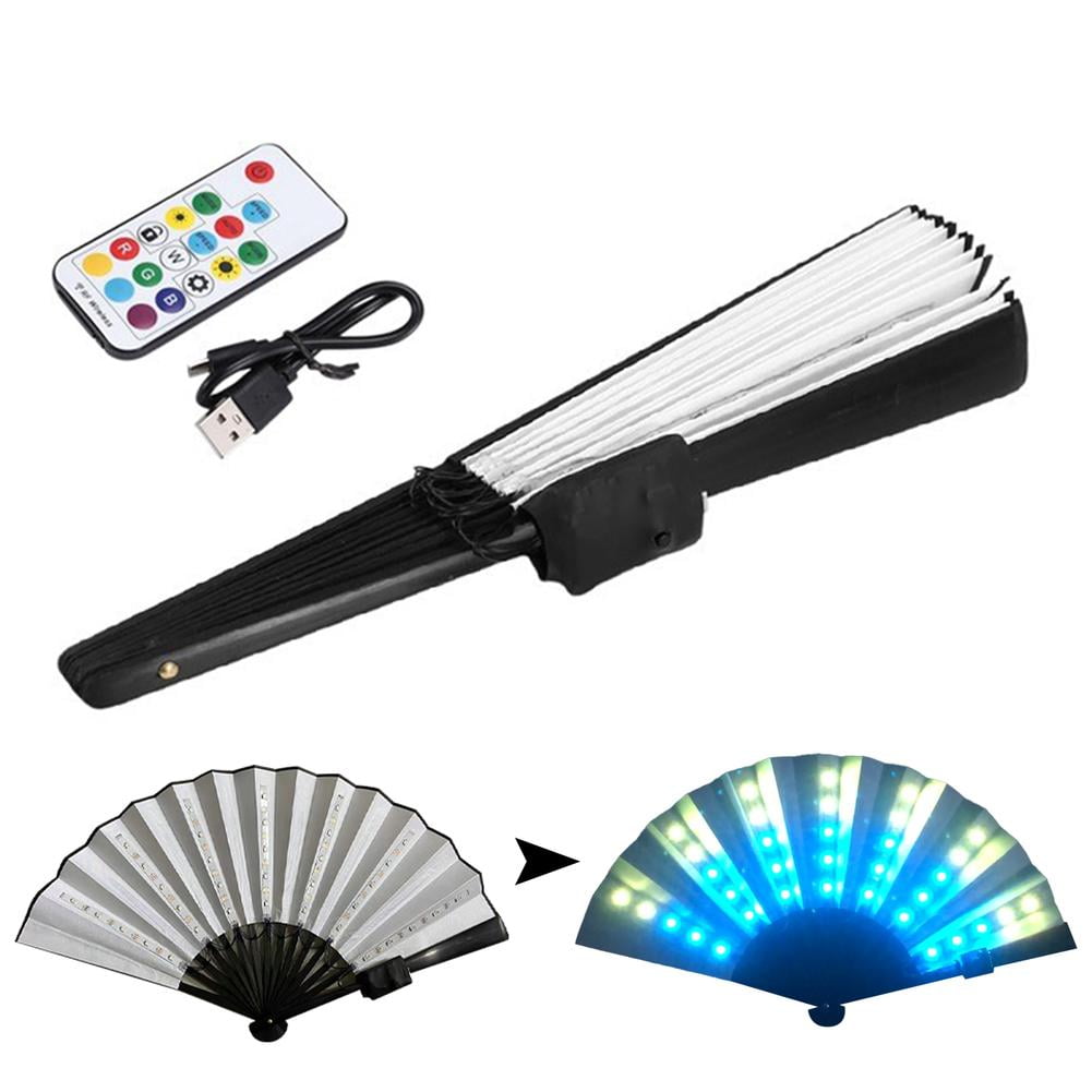 KITPIPIVOPPV Party Led Glühen Fan Leuchtend Faltbar Farbenfrohe -Led ...