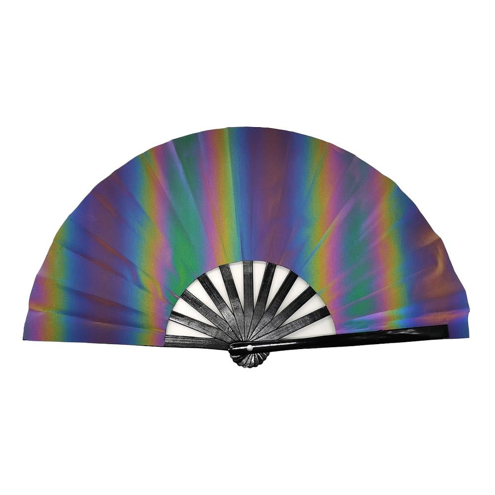 KITPIPIVOPPV Reflective Waves Rave Hand Fan & Leg Holster UV Flash ...