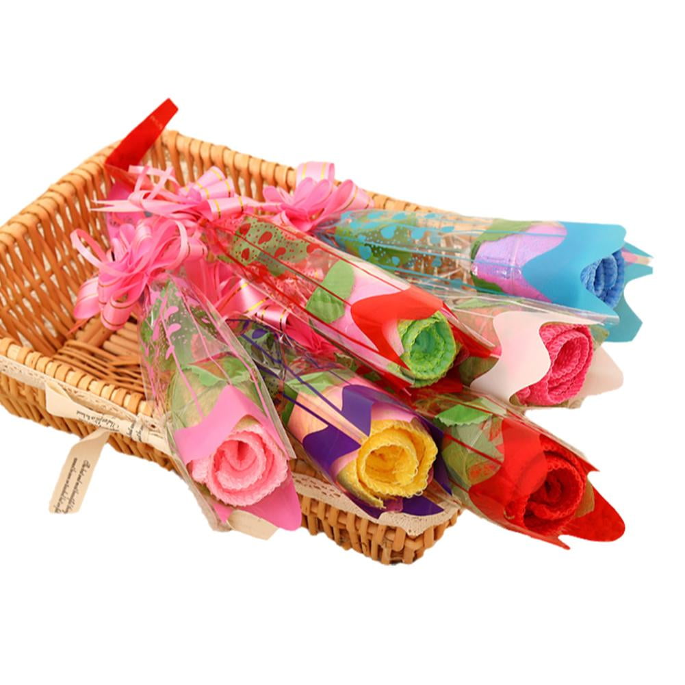 KITPIPIVOPPV Rose Towel Bouquet - Mini Rose-Shaped Compressed Towels ...