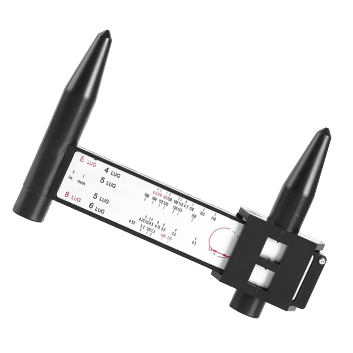 KITUREK PCD Gauge Ruler, Wheel/Rim Bolt Pattern Sliding Measuring Tool ...