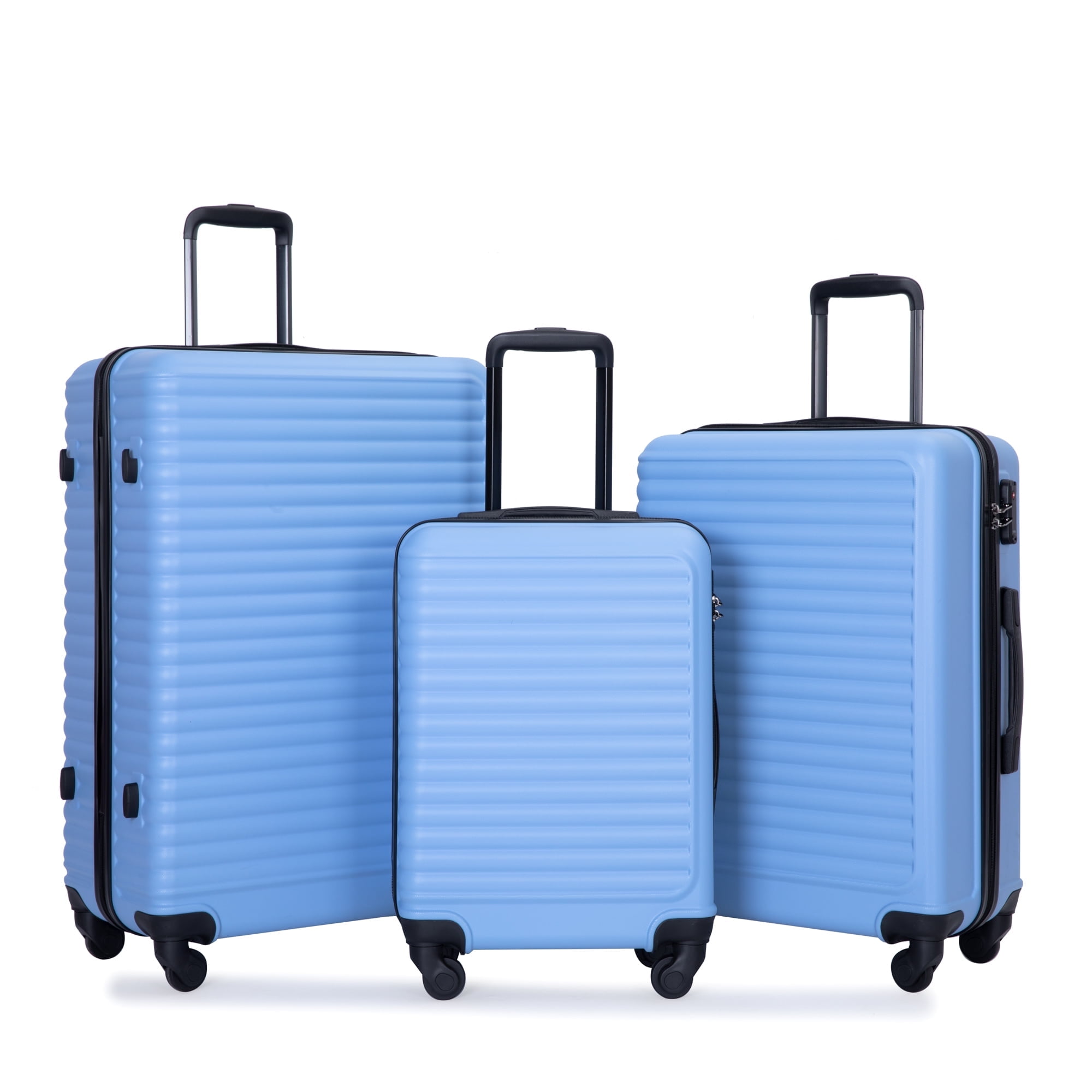 KIVDIT 3 Piece Luggage Sets Hardshell Suitcase with TSA Lock Spinner ...