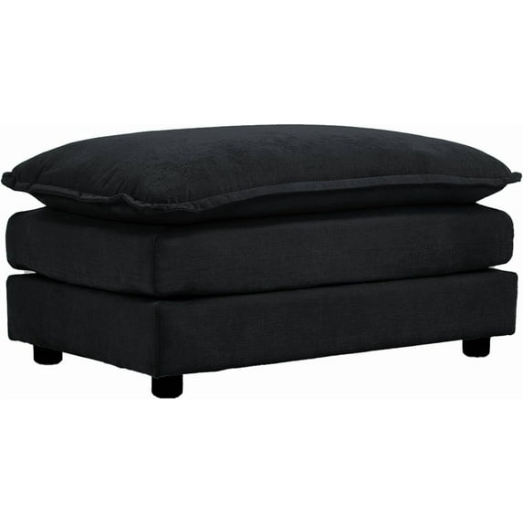 KIVENJAJA Chenille Upholstered Ottoman Footrest for Loveseat Sofa ...