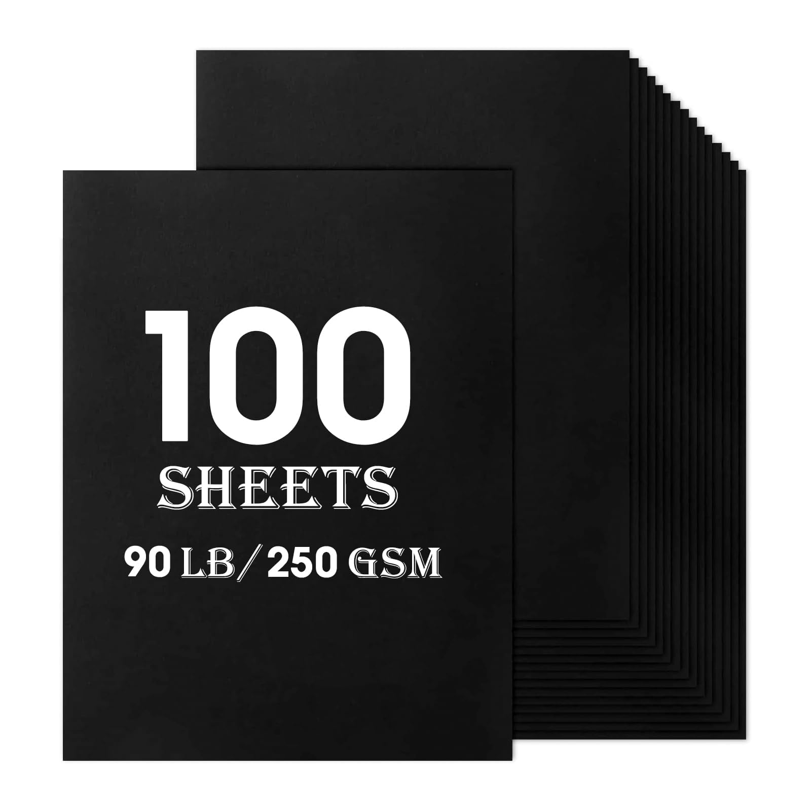 KIVTFF 11x17 Black Card RRF12 Stock, 100 Sheets, 80lb Thick, A3 Paper ...