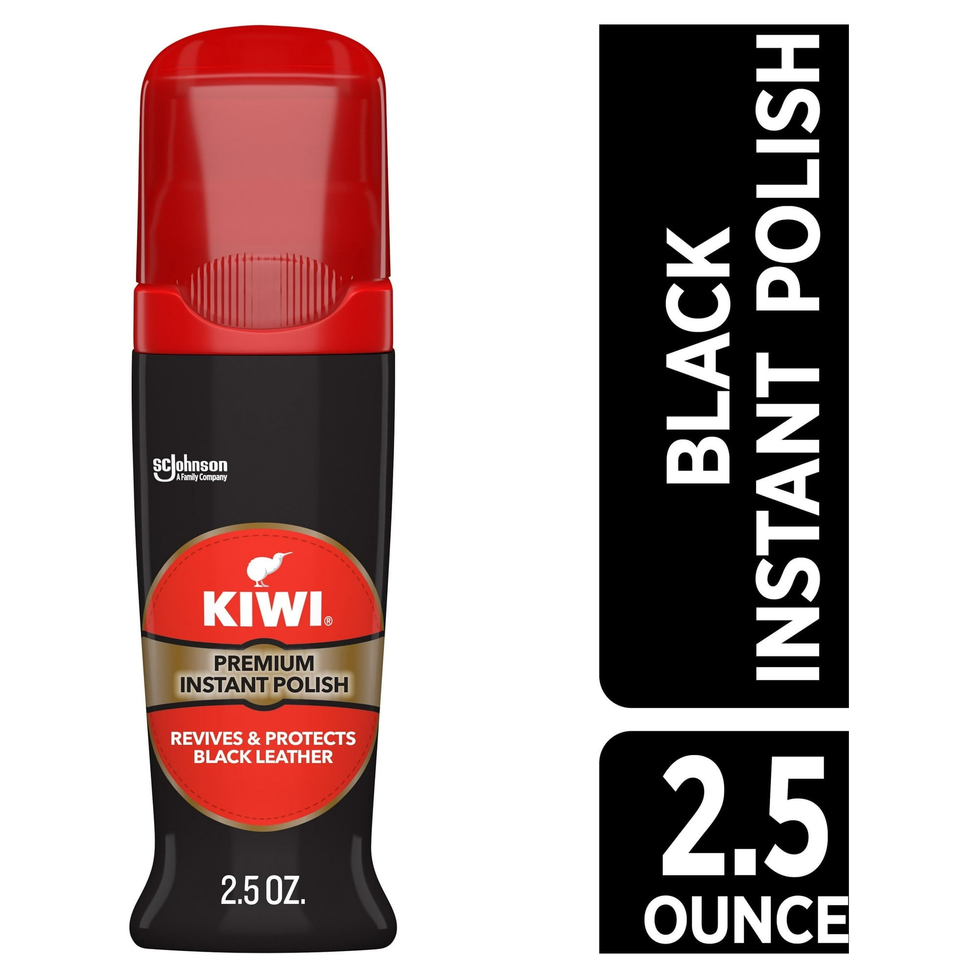 KIWI Instant Shine & Protect, Black Liquid Shoe Polish, 2.5 oz (1 ...