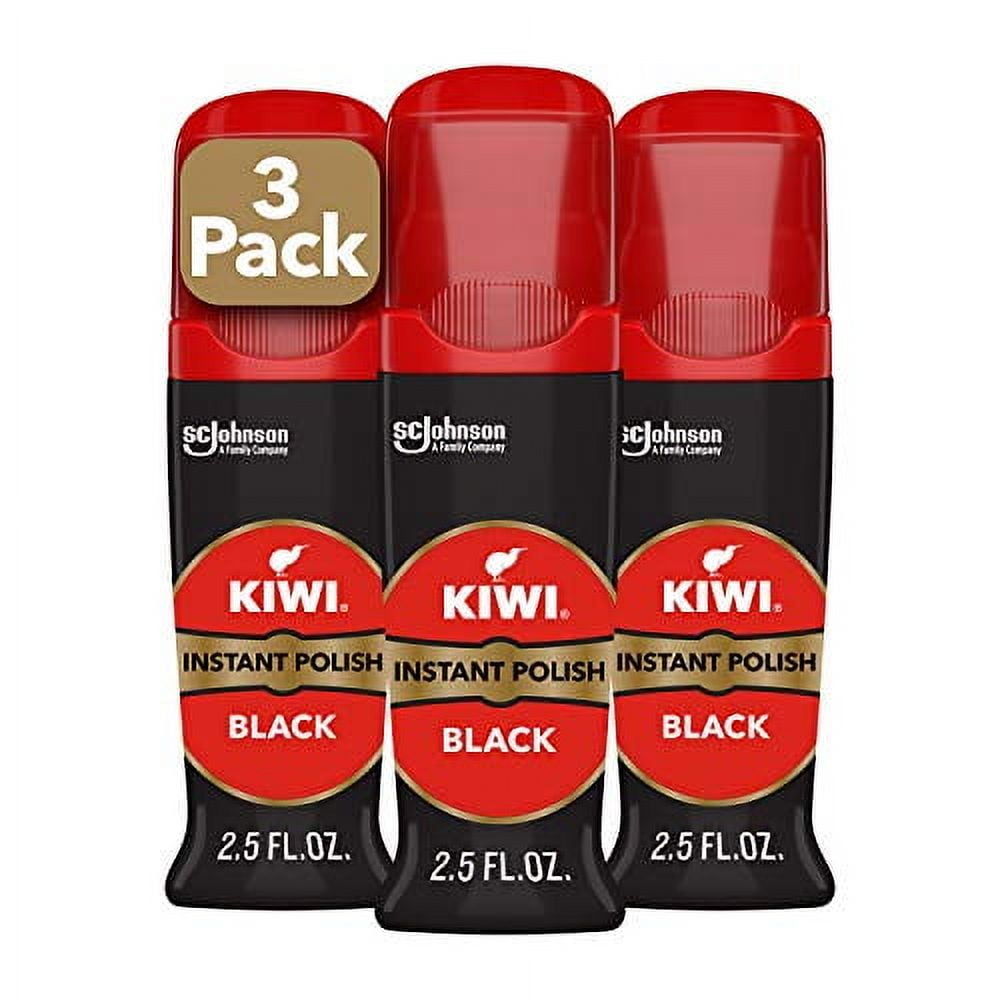 KIWI Instant Shine and Protect Liquid Shoe Polish, Black, for Leather ...