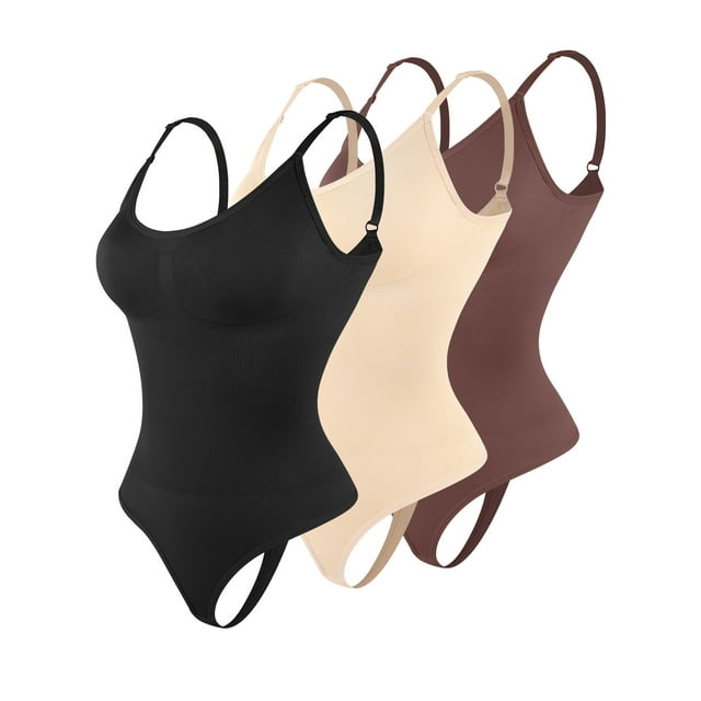 KIWI RATA Bodysuit for Women Tummy Control Shapewear Cami Soft Seamless ...