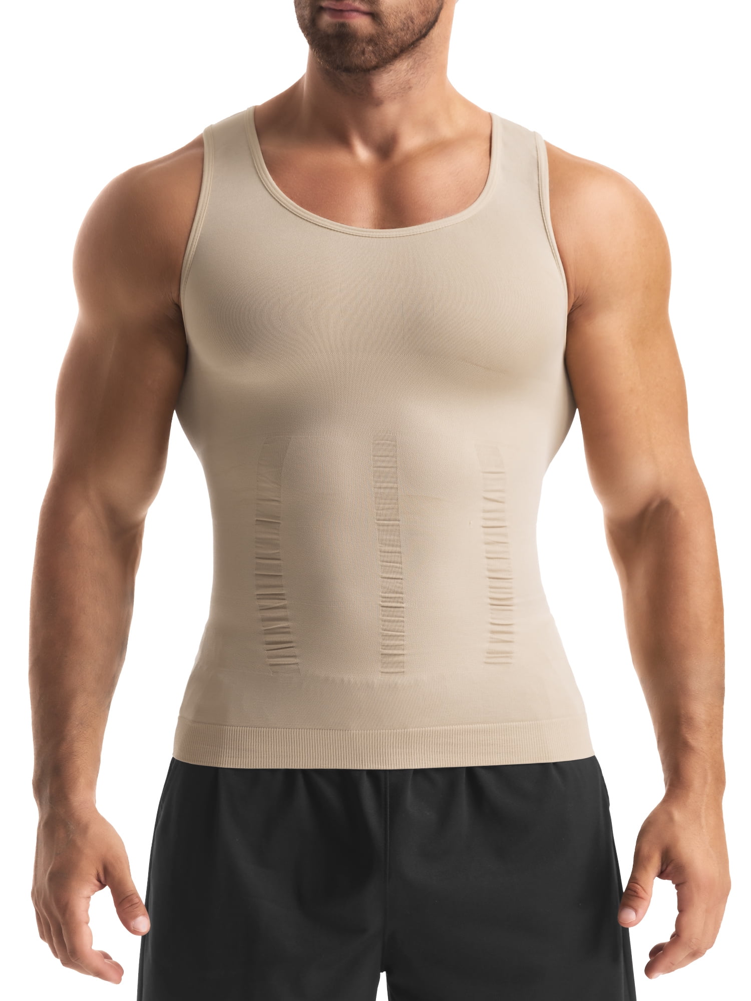 KIWI RATA Compression Shirts Men Sleeveless Slimming Undershirts Tummy ...