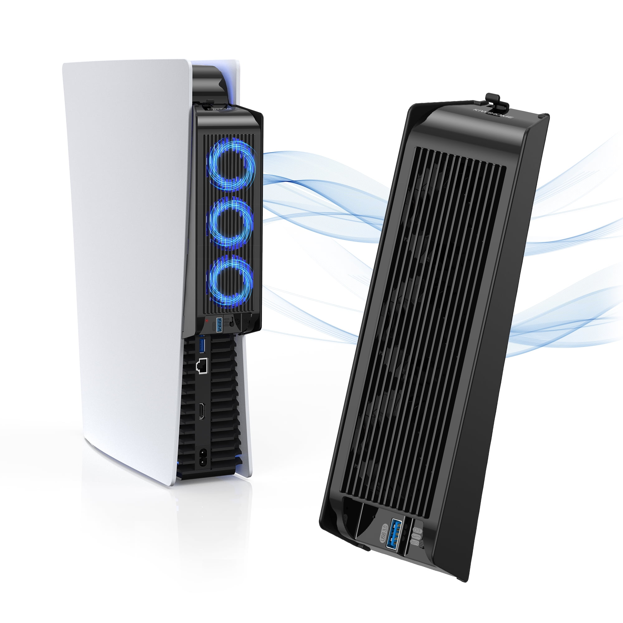 KIWIHOME Horizontal Cooling Fan for PS5 Accessories Quiet Cooler Fan ...