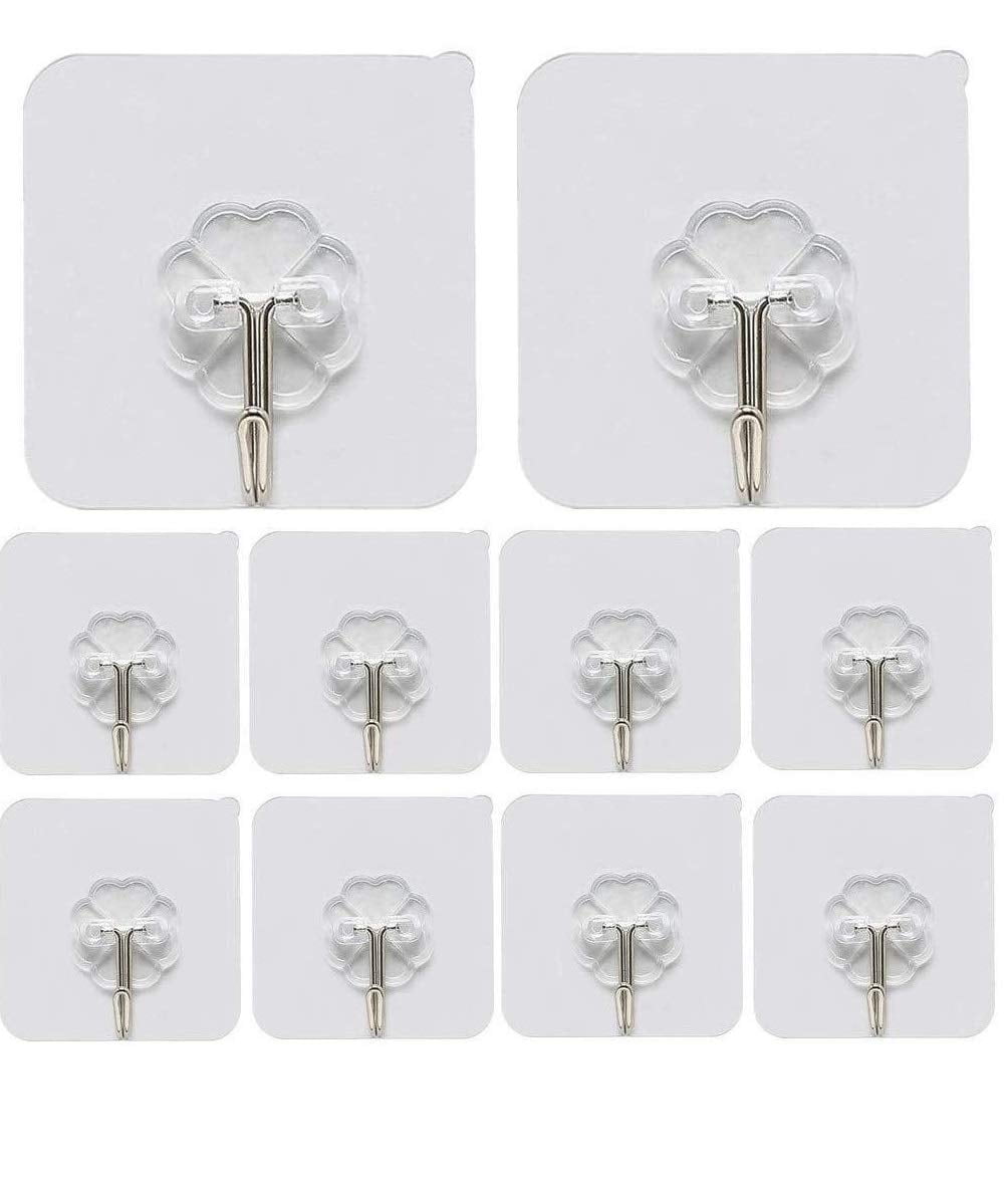 KIYARI Strong Self Adhesive Strong Hooks use for Wall Diwal Office ...