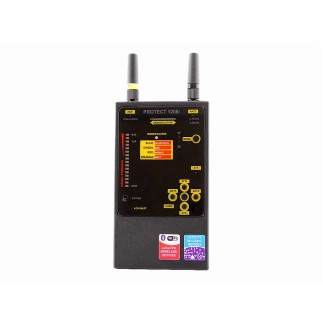 KJB Security iProtect DD1206 - RF signal detector - Walmart Business ...