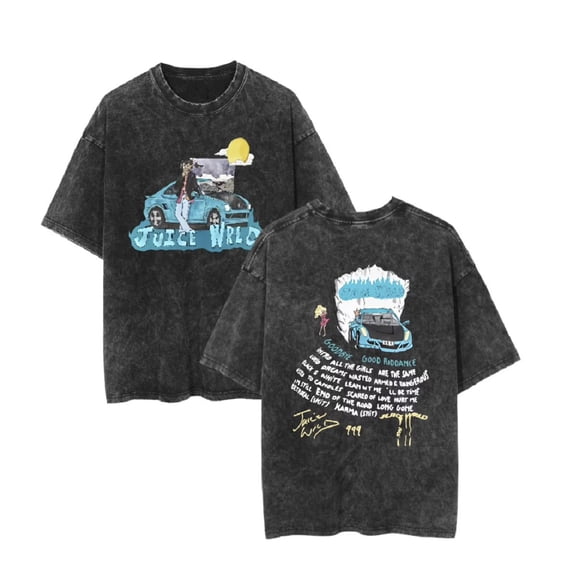 KJCEWSTX HOT Hip Hop Rapper Graphic Tee Juice wrld vintage washed 100 ...