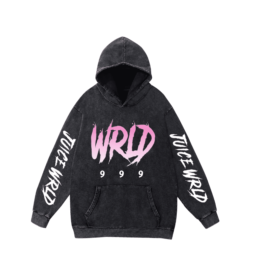 KJCEWSTX Juice Wrld washed vintage hoodie hip hop street fashion ...