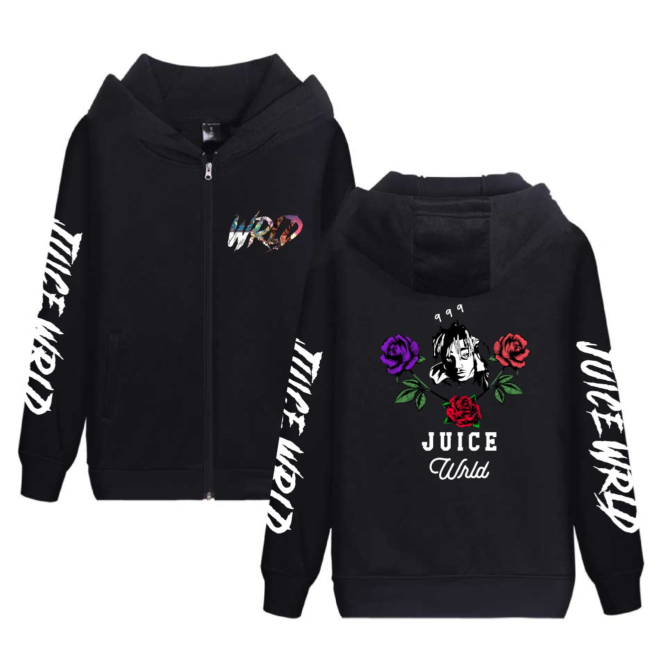 KJCEWSTX NEW HOT 2025 Juice WRLD Unisex Zip Up Hoodie Hip Hop Casual ...