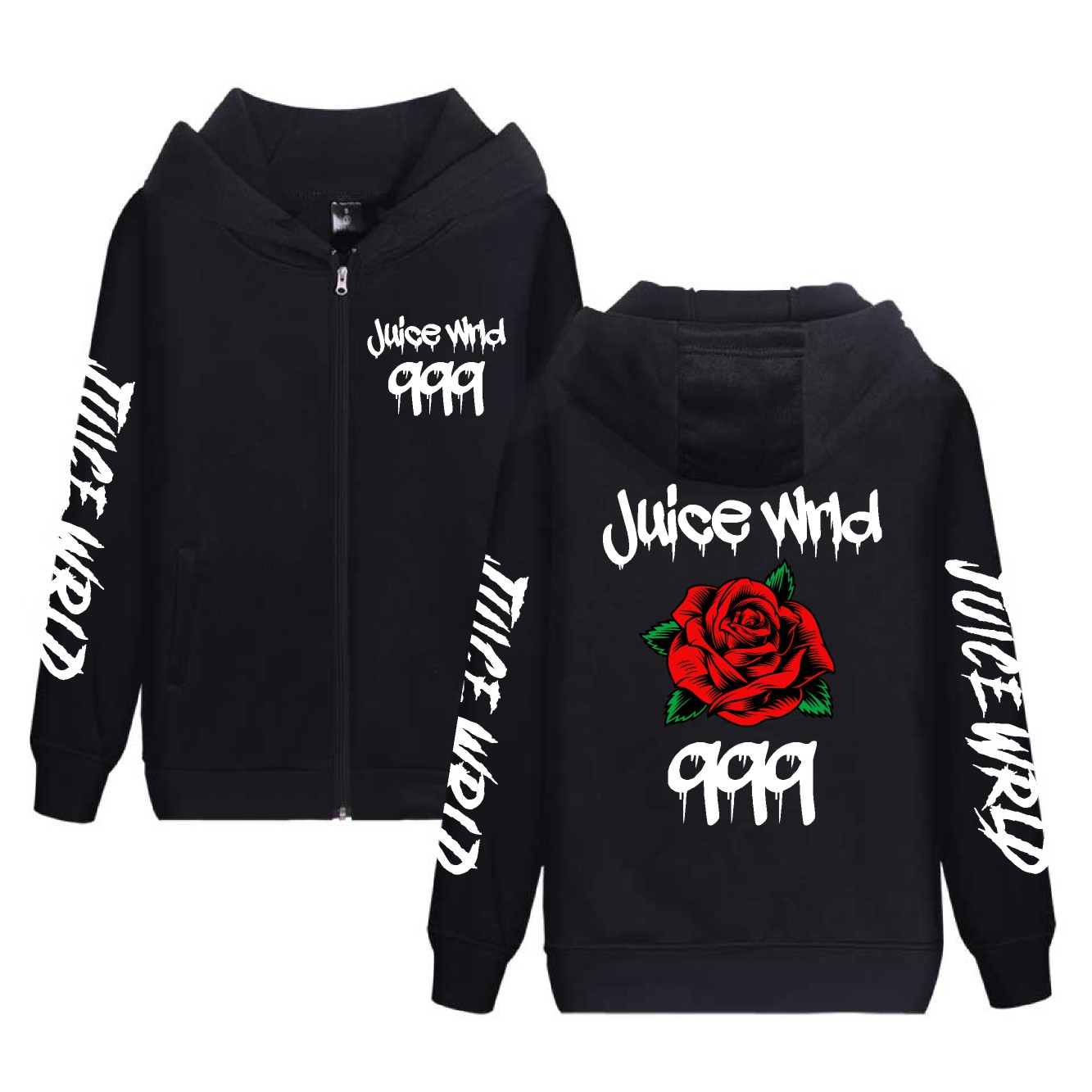 KJCEWSTX NEW HOT 2025 Juice WRLD Unisex Zip Up Hoodie Hip Hop Casual ...