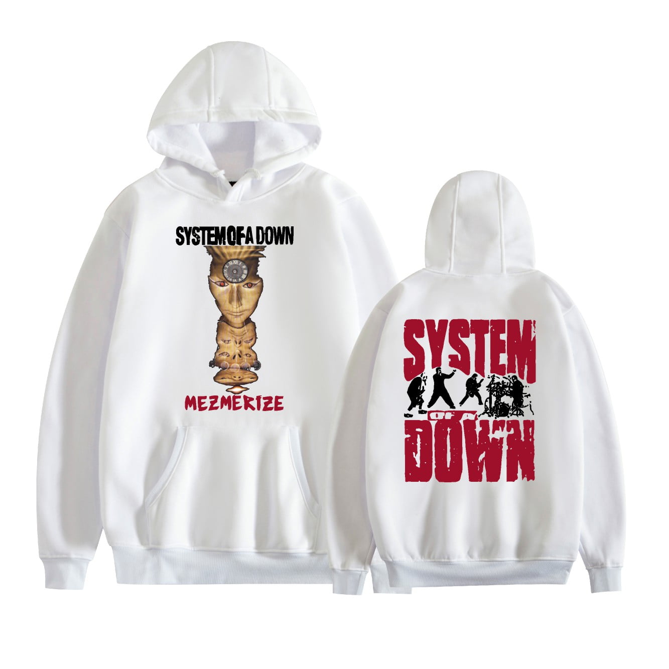 KJCEWSTX Rock Band System of A Down Hoodie Iconic Band Artwork Cozy ...
