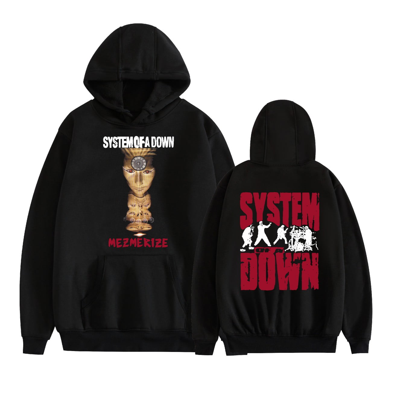 KJCEWSTX Rock Band System of A Down Hoodie Iconic Band Artwork Cozy ...
