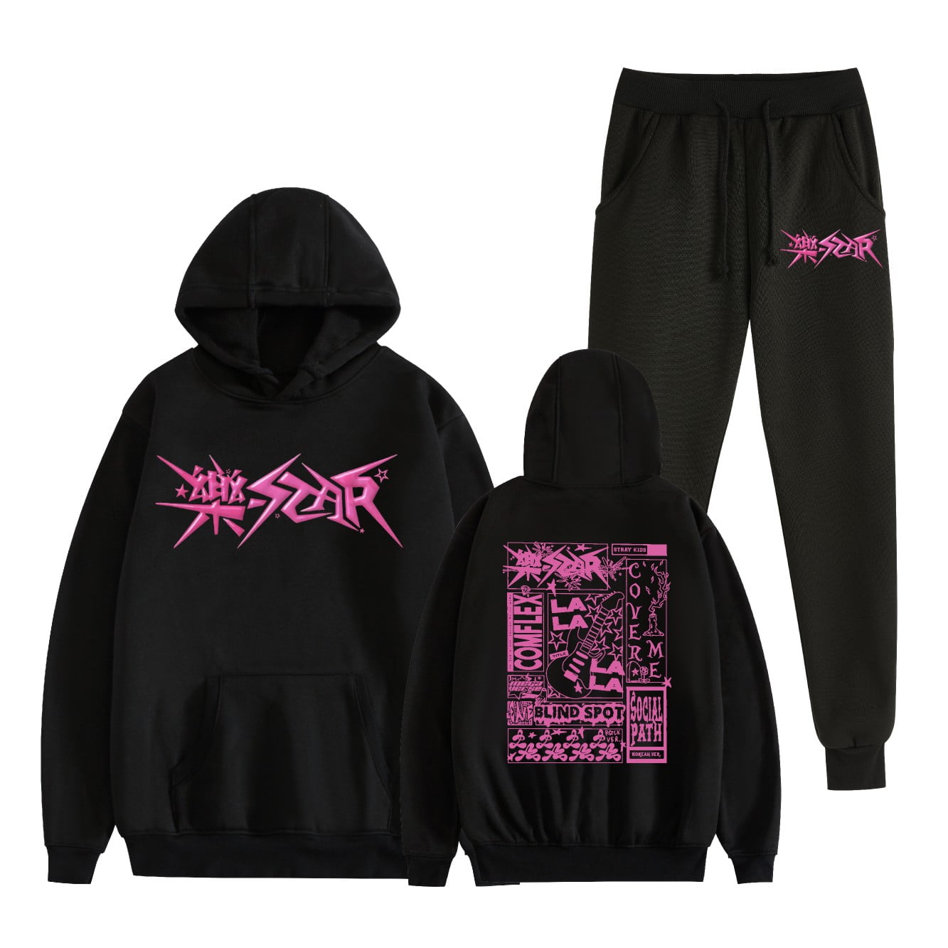 KJCEWSTX Stray Kids Hoodies Set Rock Star Album Merch For MenWomen ...