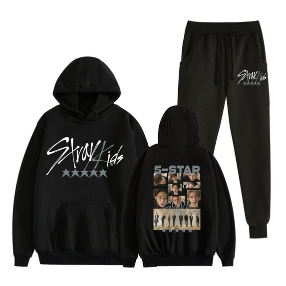 KJCEWSTX Stray Kids Hoodies Set Rock Star Album Merch For MenWomen ...