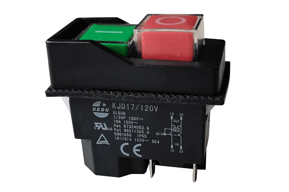 KJD17/120 Electromagnetic switch 120VAC 16 (12)Amp. 4 Pin - Walmart.com