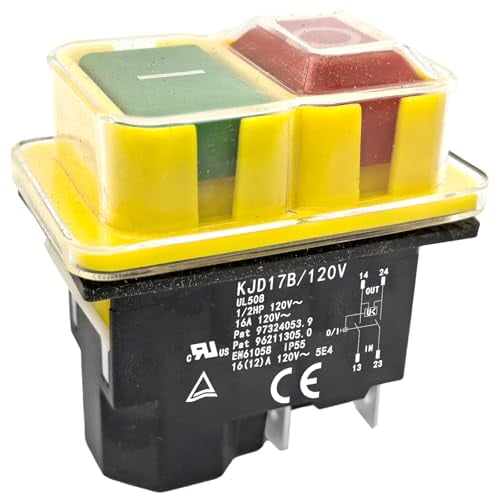 KJD17B/120V Switch 16A 4-Pin Electromagnetic Push- Switch for KEDU ...