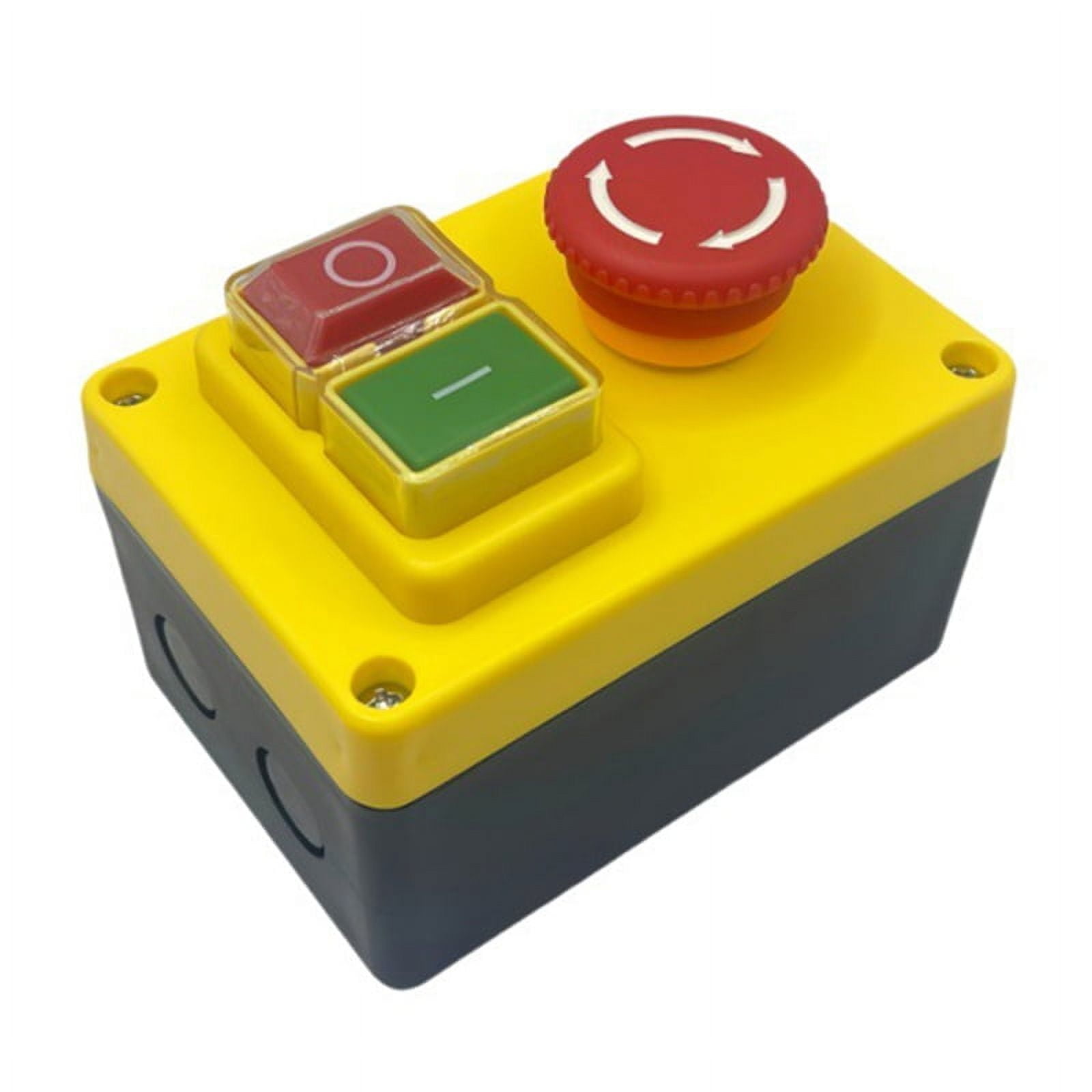 KJD17D 250V 16A Electromagnetic Push Button Switch Emergency Stop ...