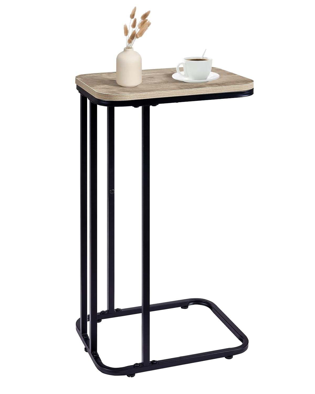 KJGKK C Shaped End Table, 27 Inches High Small Side Table for Sofa and ...