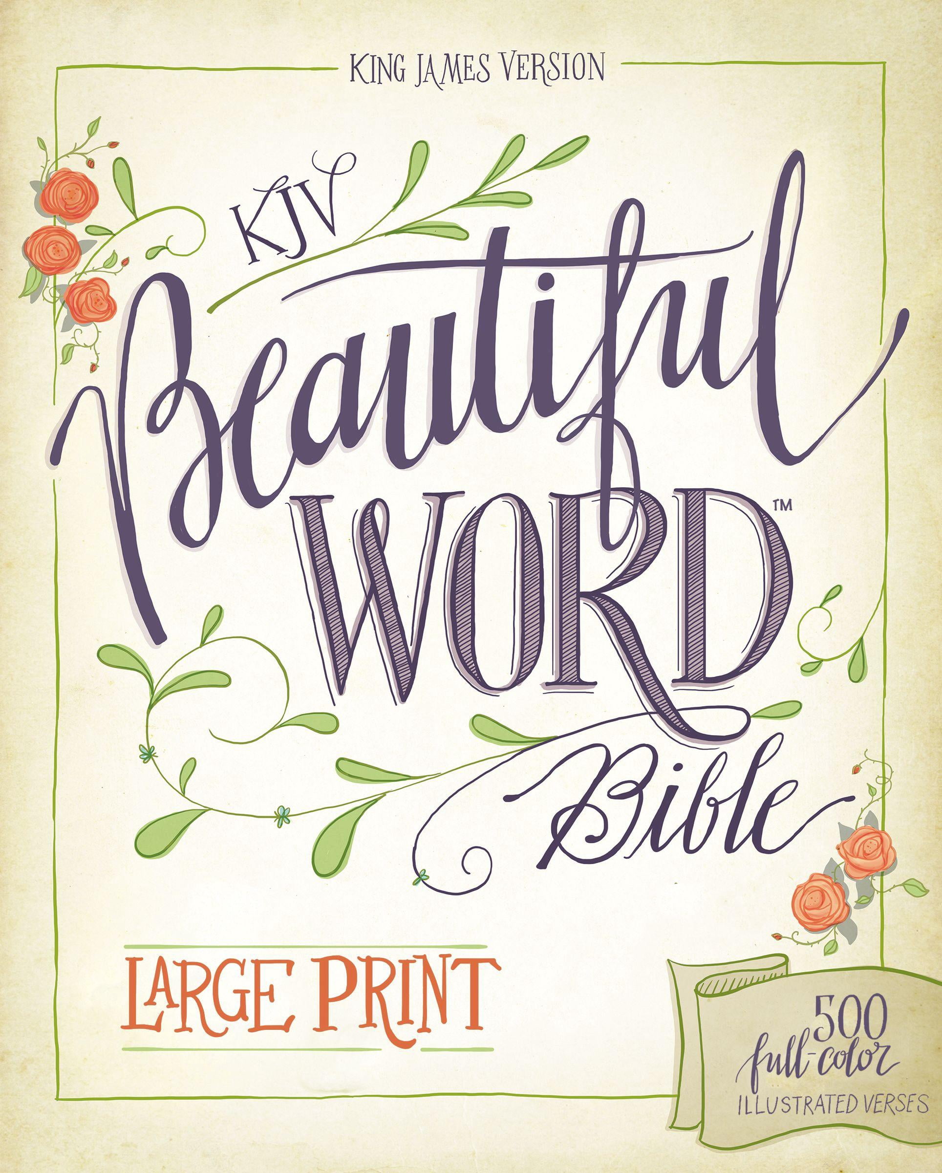 KJV, Beautiful Word Bible, Large Print, Hardcover, Red Letter Edition ...