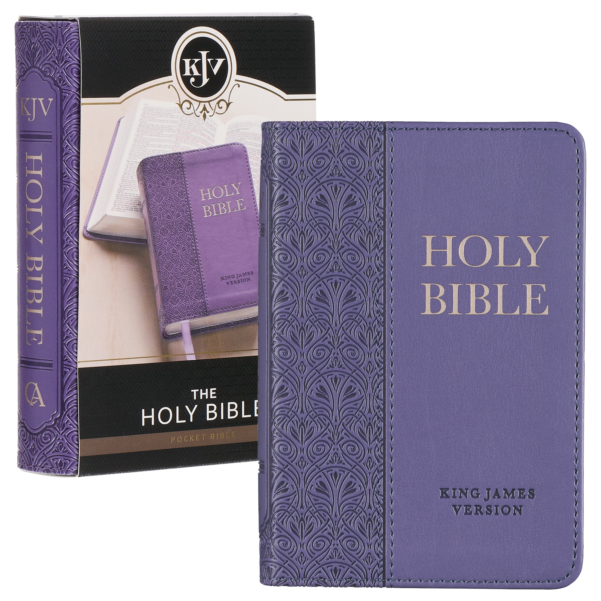 KJV Bible Mini Pocket Purple (Hardcover) - Walmart.com
