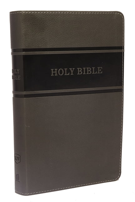 Thomas Nelson's KJV Deluxe Gift Bible, Imitation Leather, Gray, Red ...