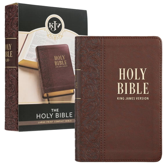 KJV Holy Bible, Giant Print Standard Size Faux Leather Red Letter Edition - Thumb Index & Ribbon ...