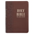 KJV Bible Compact Large Print (Faux Leather, Medium Brown), (Paperback ...